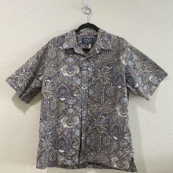 The Ono | Shirts | 99s The Ono Aloha Shirt Shades Of Blue Hawaiian ...